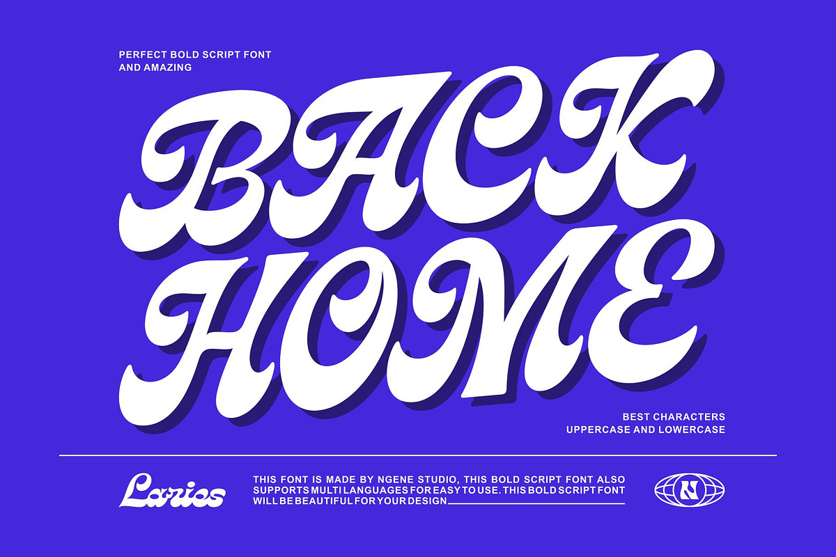 Laries Bold Script Font, a Script Font by ngene