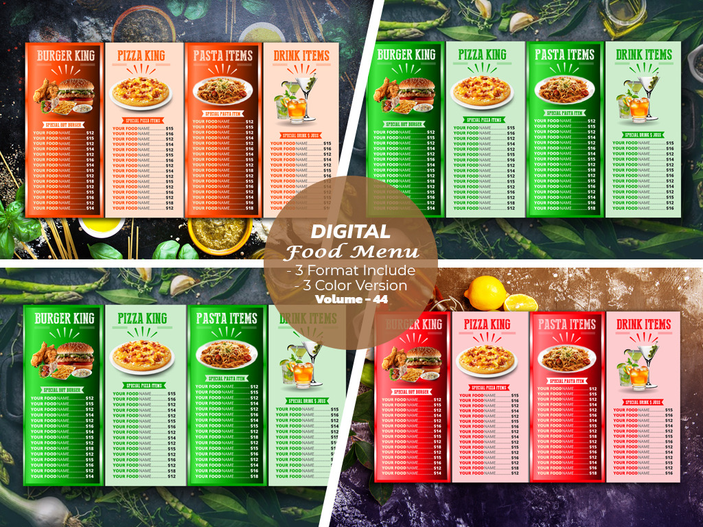Restaurant Digital Signage & Menus, a Stationery Template by MRI STUDIO