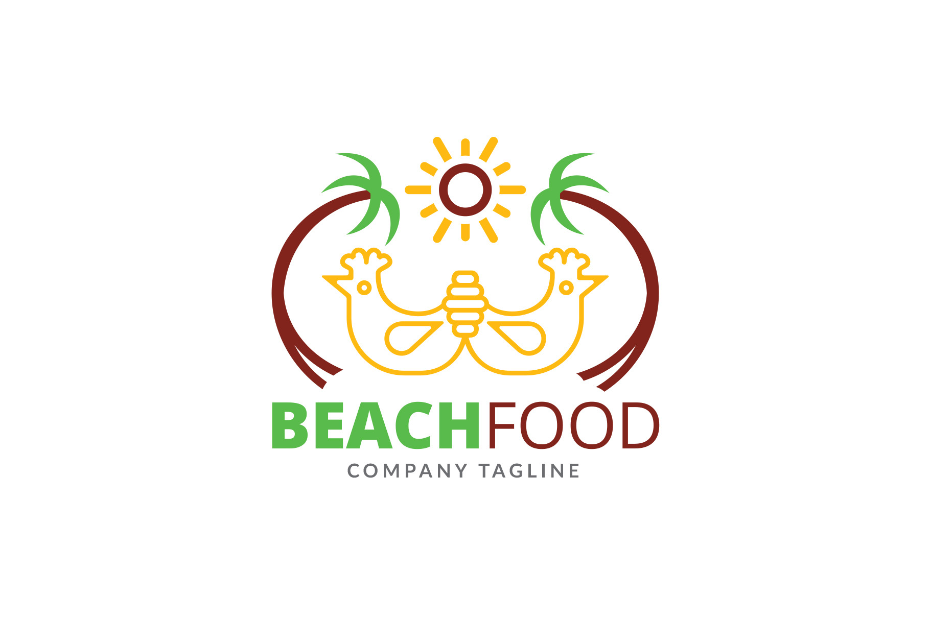 Beach Food Logo, a Branding & Logo Template by Maraz Logo