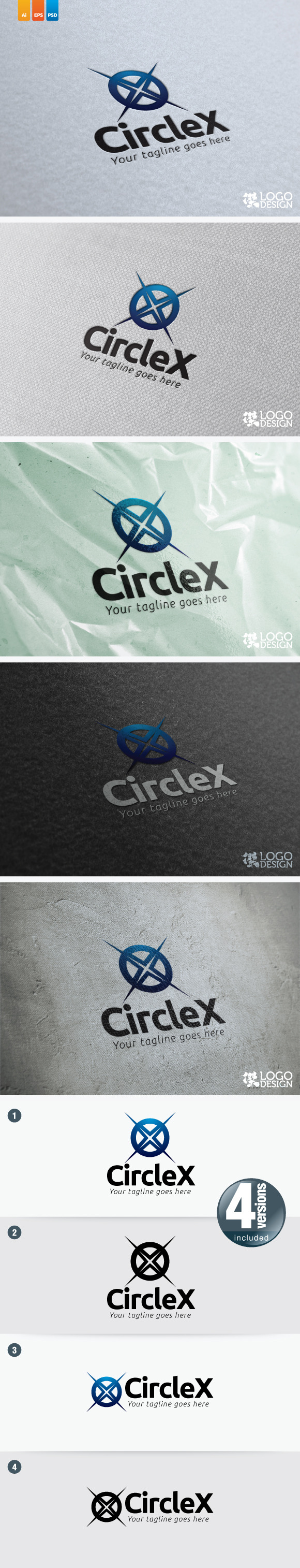 Circle X | Branding & Logo Templates ~ Creative Market