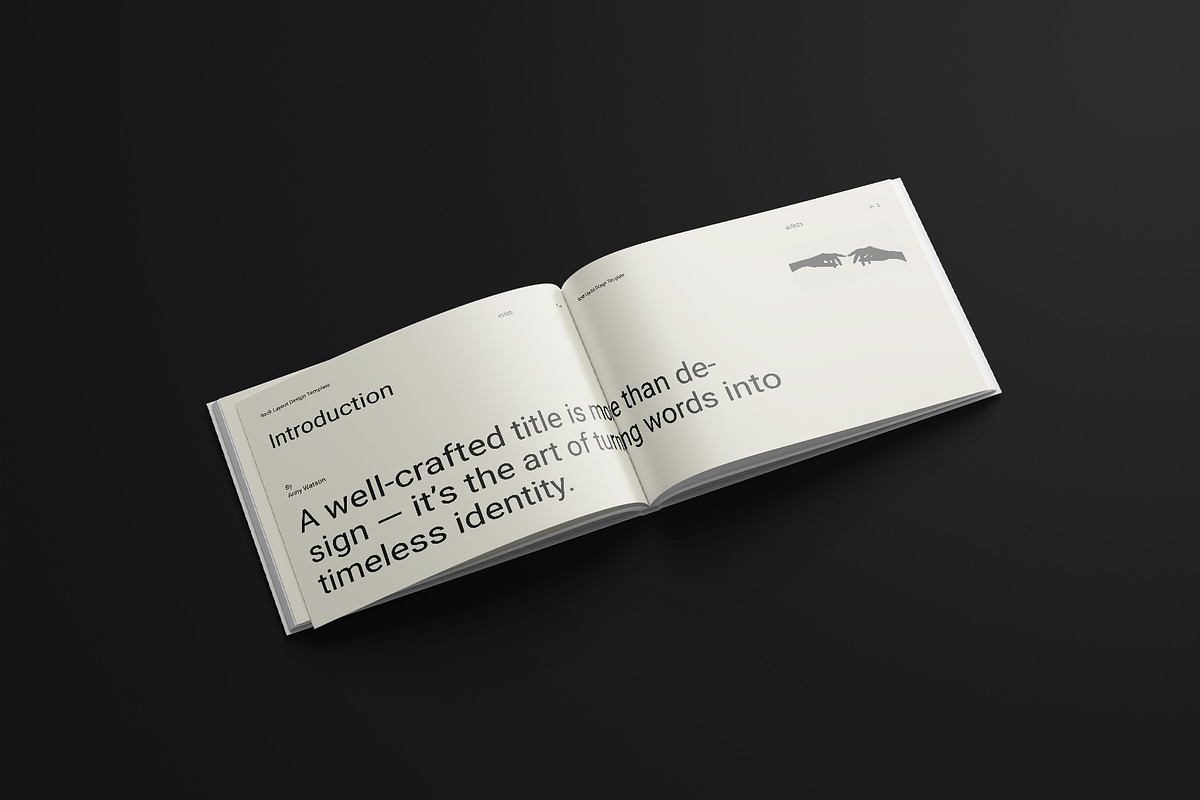 Book Title Layout Design Landscape, a Magazine Template by DesignCrest
