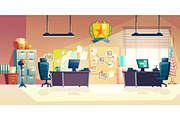 Police station office room interior, a Work Illustration by BCP.group