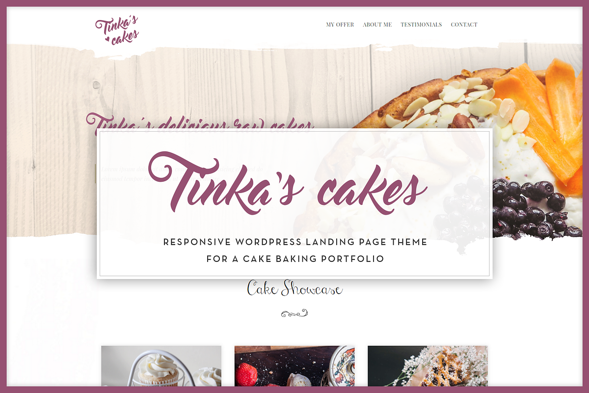Tinka - Cake Baking Portfolio Theme, a WordPress Template by Europe ...