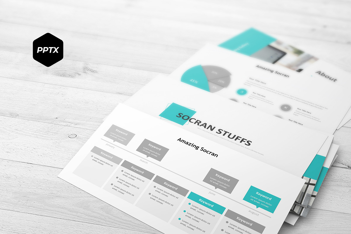 Socran - Powerpoint Template, a Presentation Template by AQR Studio