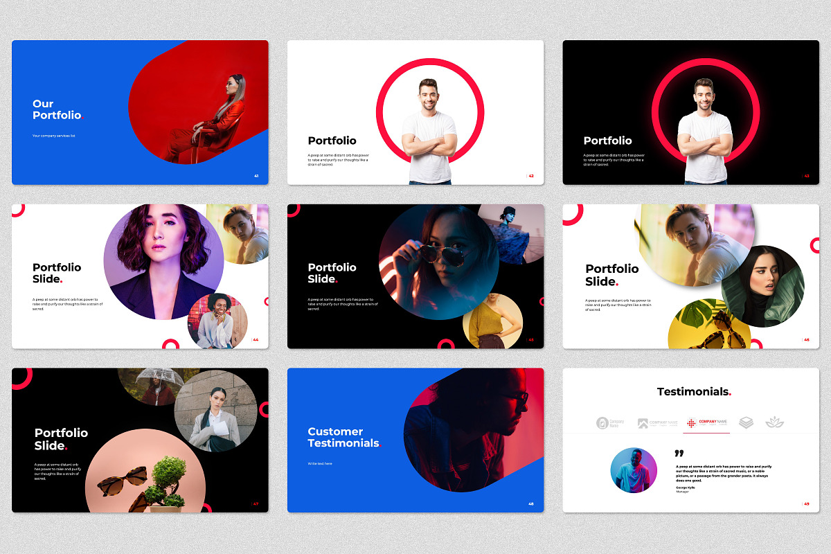 Rave Circle Powerpoint Template, a Presentation Template by TemplateZuu