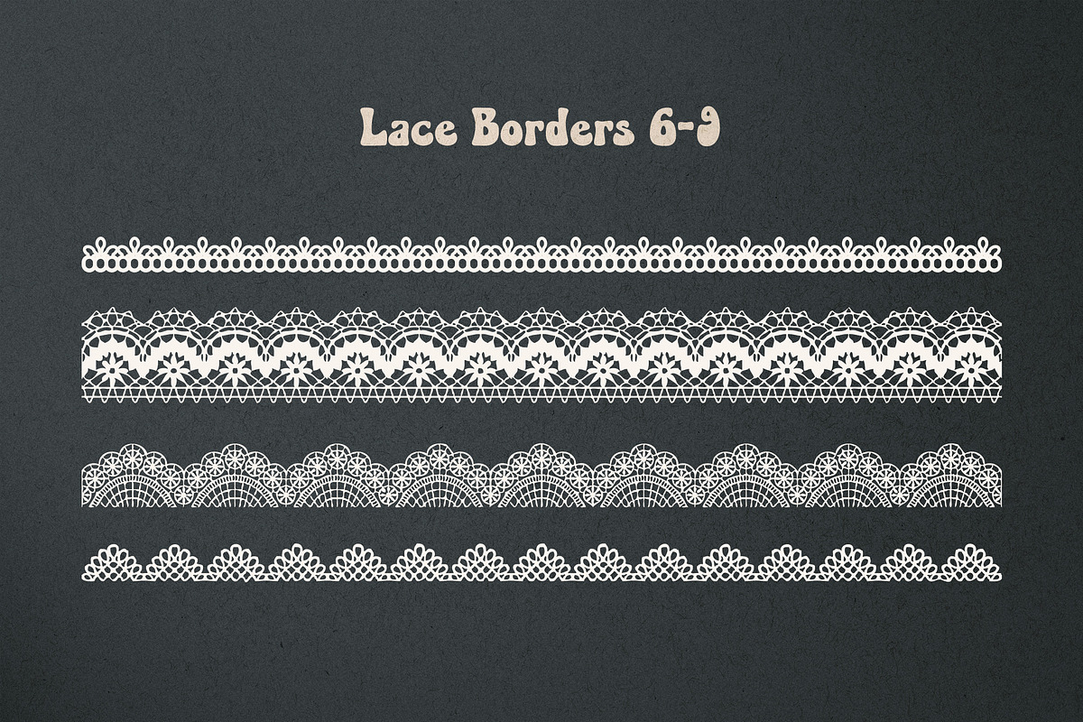 Lace Borders Graphics Vector PNG SVG, a Texture Illustration by Summit ...