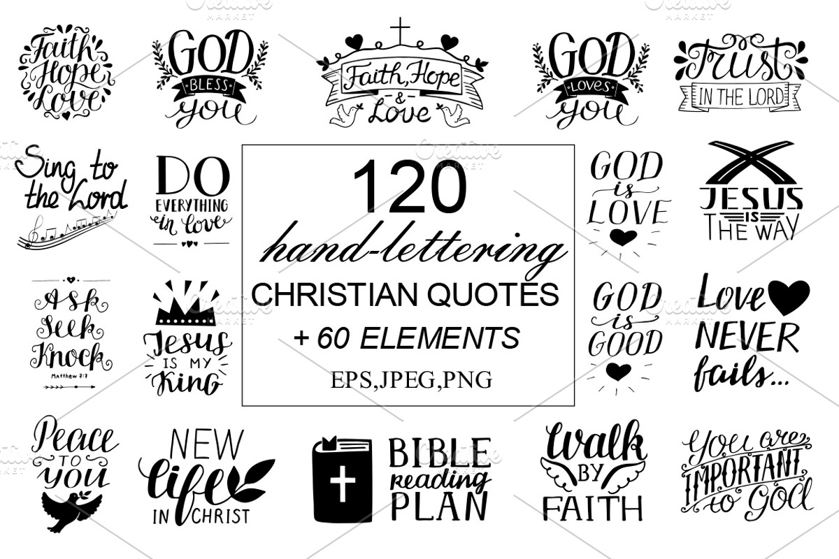 120 CHRISTIAN QUOTES, an Illustration by Ola-la-la