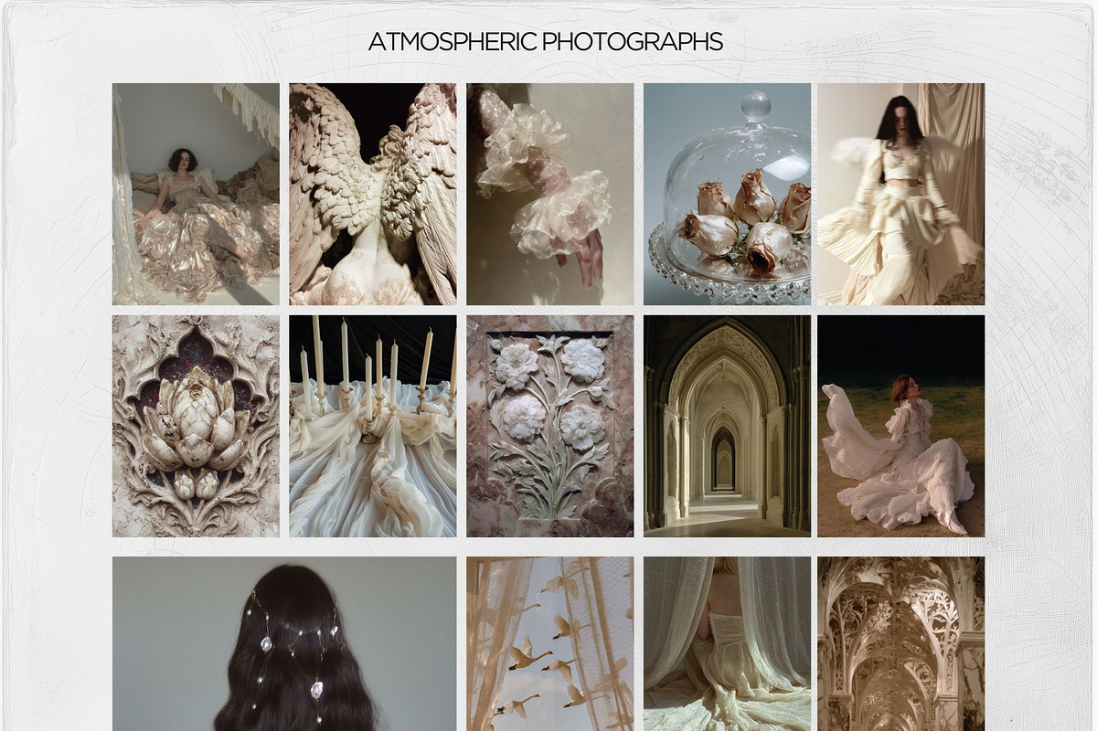 Beige Gothic - Elegance Collage Kit, an Object Graphic by Natali Batu