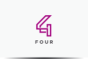 Four 4 Logo, a Branding & Logo Template by yopie
