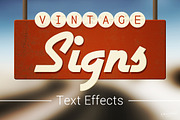 Vintage Sign Text Effects Mockup, a Layer Style Add-On by Krukowski ...
