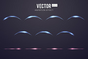 Realistic light effect lens flare, an Illustration by Microvector