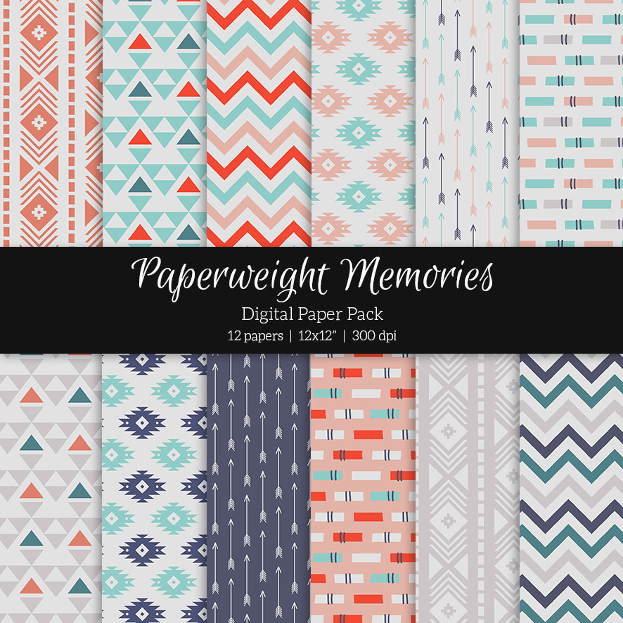 Patterned Paper – Happy Nomad, a Pattern Graphic by Paperweight Memories