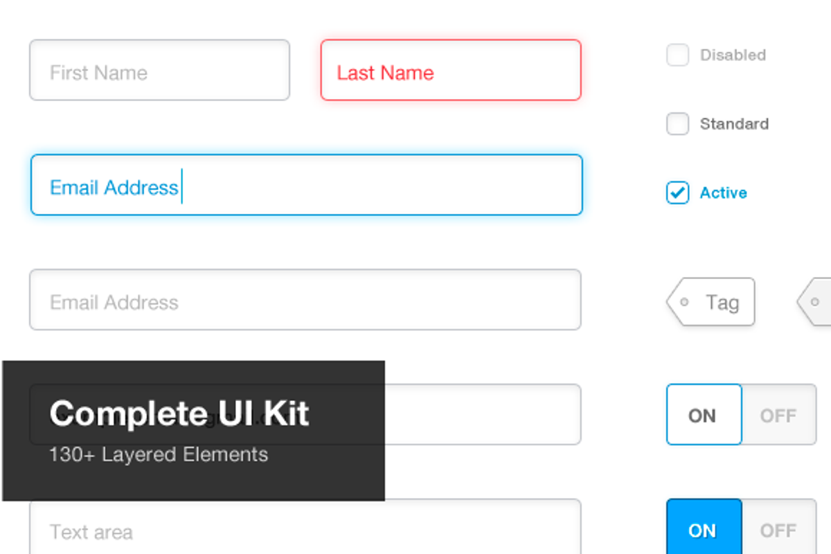 Complete UI Kit (PSD), an UI Kit Template by Jamie Peak
