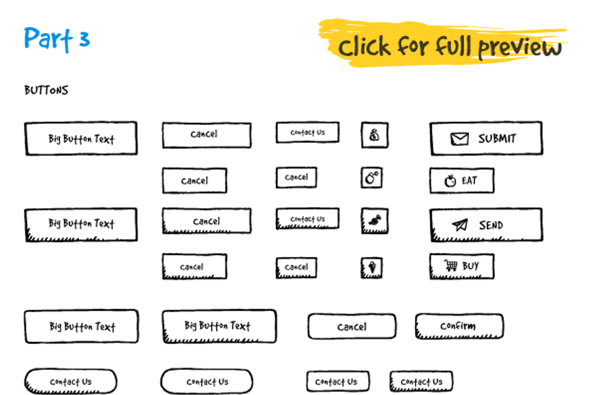 Jolly UI Kit: Hand-drawn UI elements, an UI Kit Template by Hand-Drawn Goods