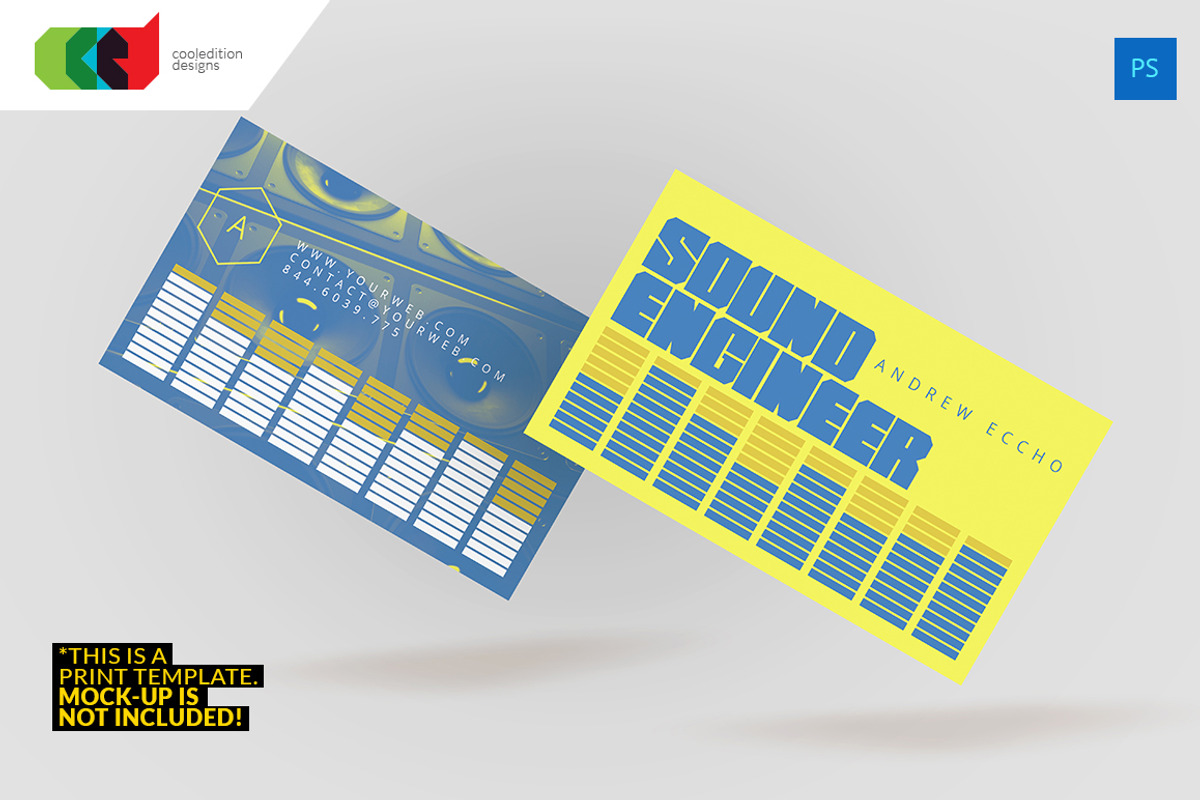 Sound Engineer - Business Card 46, a Business Card Template by Cooledition