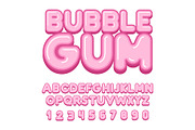 Bubble Gum alphabet, an Illustration by Volyk