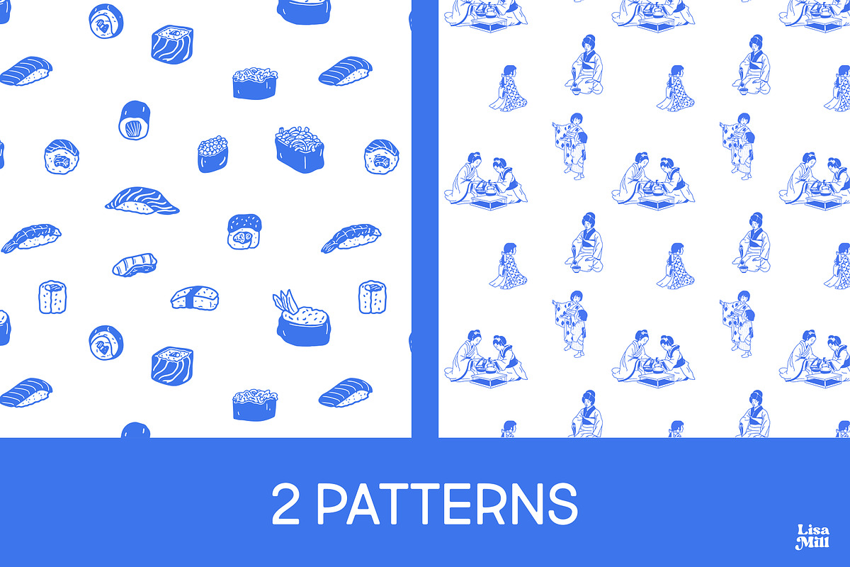 Japanese Food Graphic Clipart Bundle, a Food Illustration by Lisa Mill