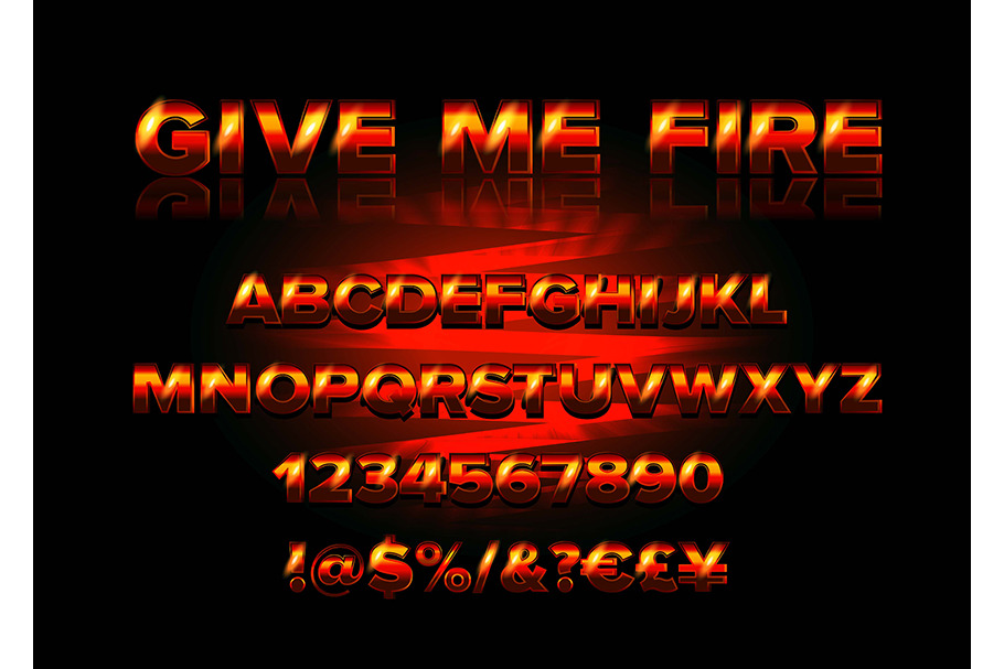 Fire Burning Latin Alphabet Font, a Graphic by Aromeo