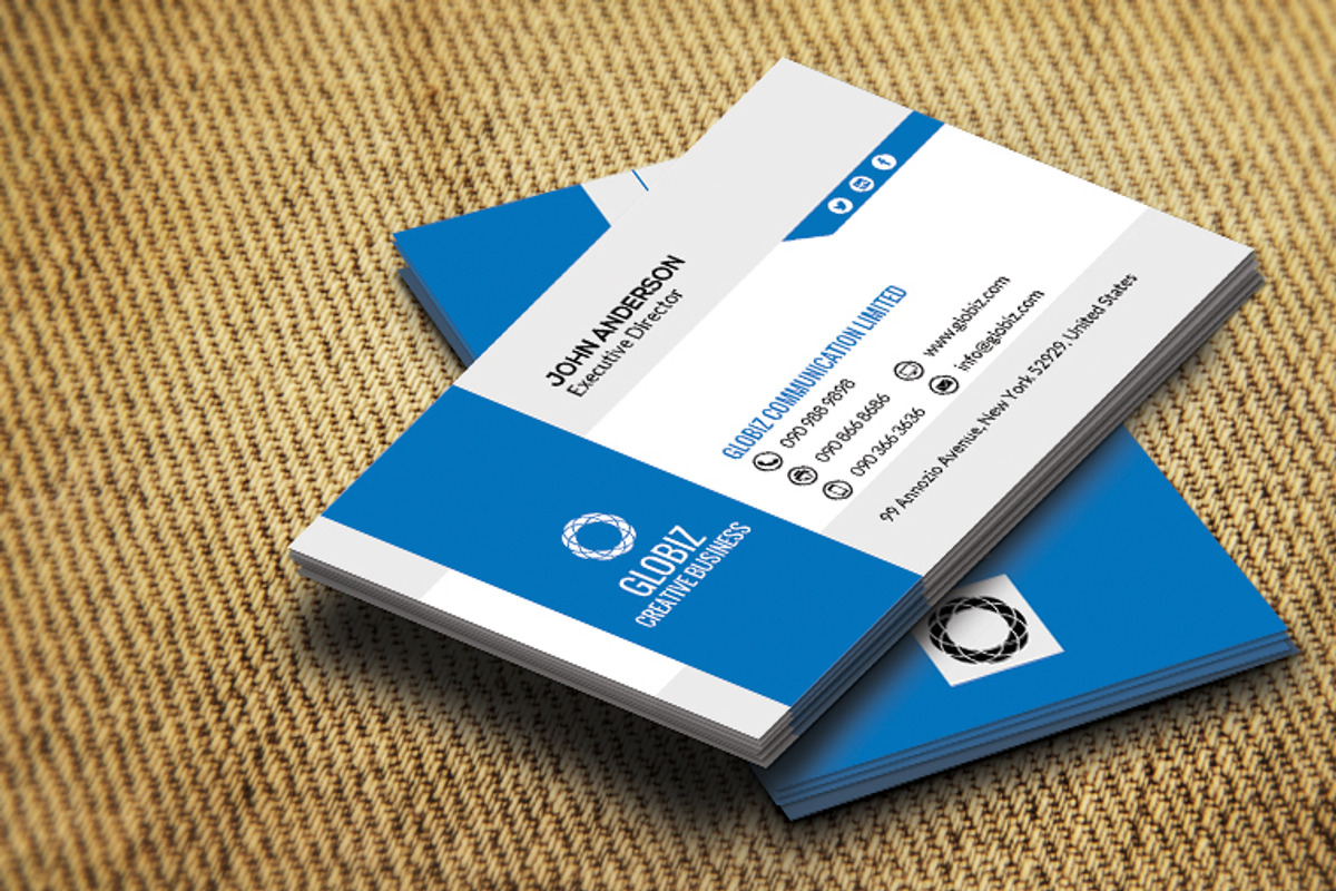 Corporate Business Card CM194, a Business Card Template by annozio
