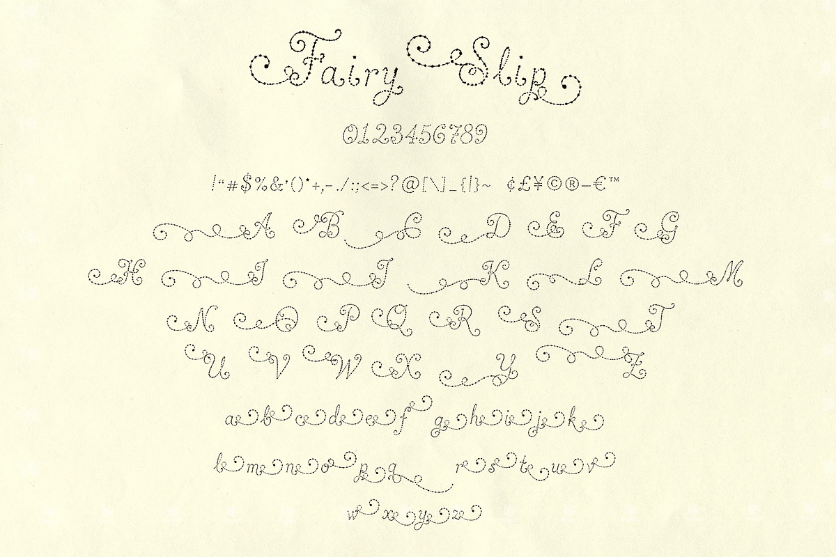 Fairy Slip: Tiny Dotted Display Font