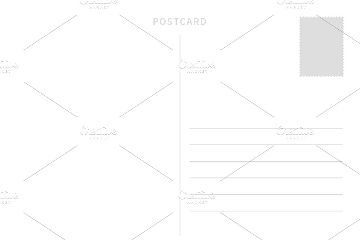 White simple postcard template, a Decorative Illustration by BestPics