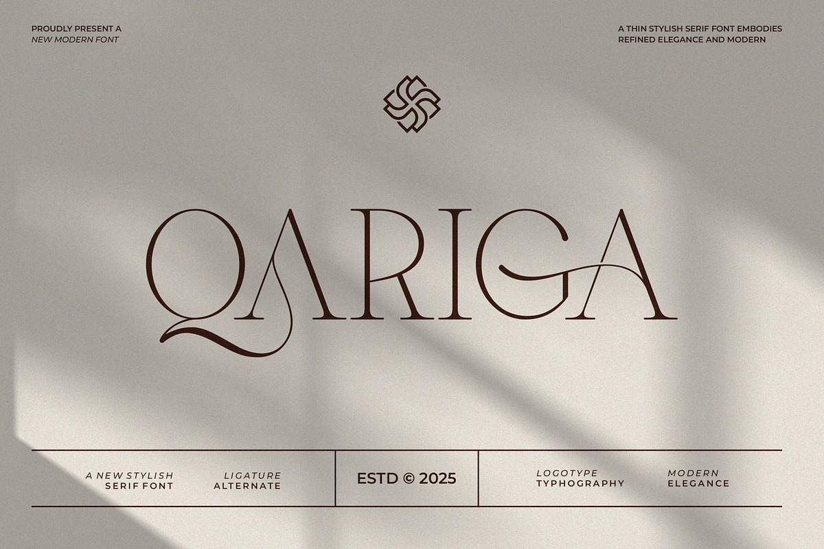 Qariga || Simple Minimalist Serif, a Serif Font by Ermedia Studio