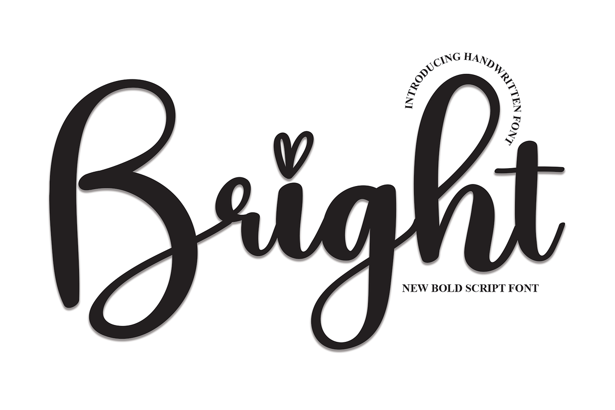 Bright | Script Font, a Script Font by Scratchones