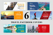 6 Travel Facebook Covers, a Social Media Template by Creatricks