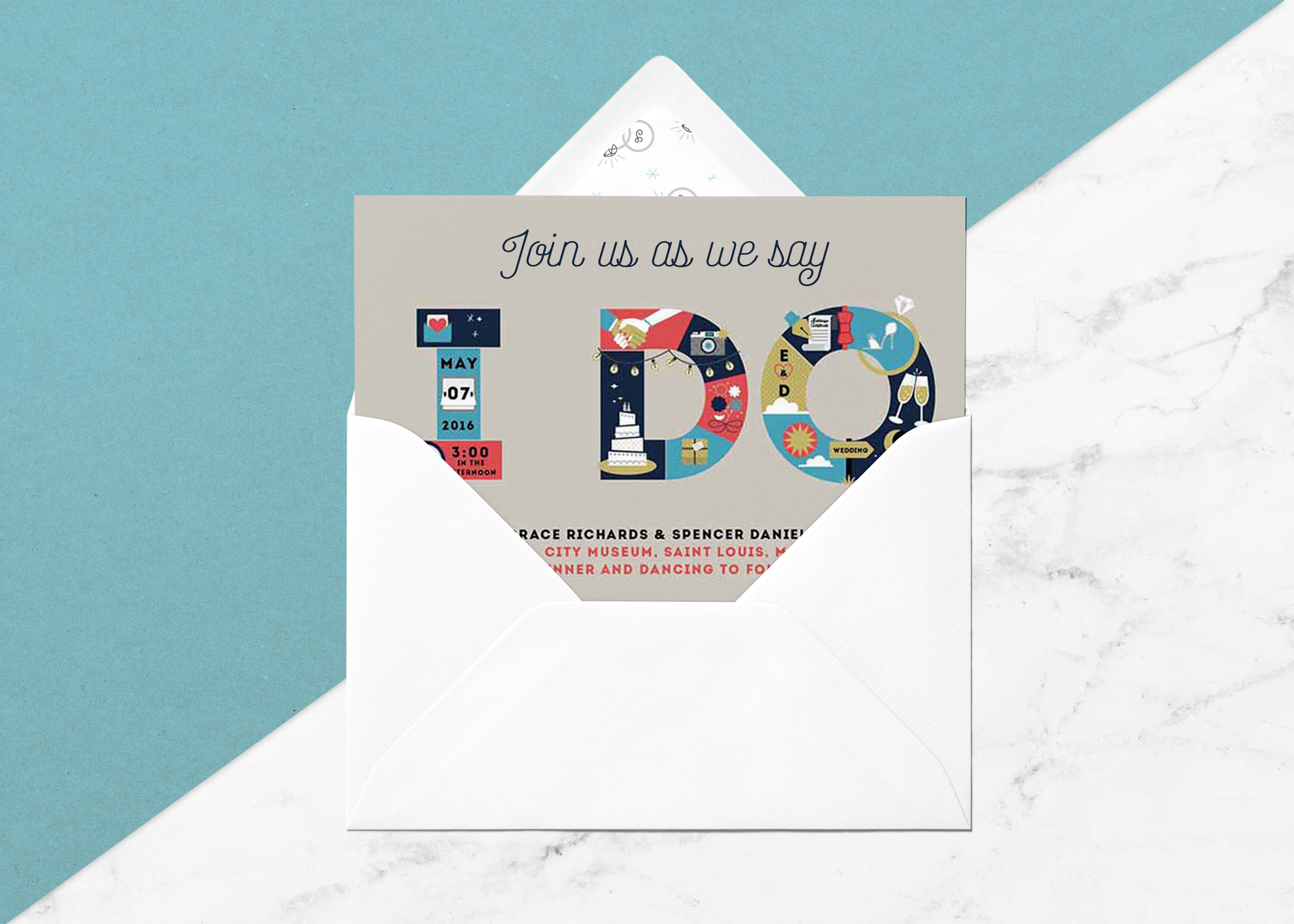 I Do Wedding Invitation, an Invitation Template by Katie Rose Studios