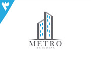 Metro Building Logo, a Branding & Logo Template by Sahade Studio