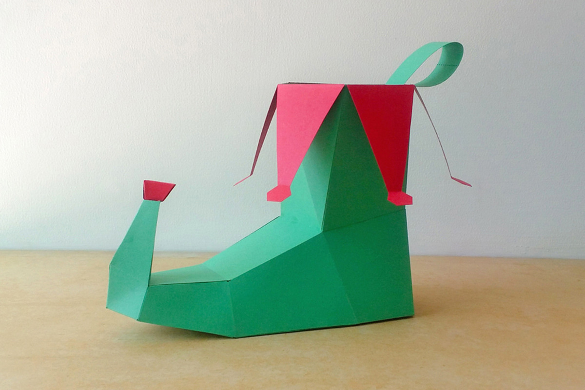 DIY Elf Shoe - 3d papercraft, a Templates & Theme by PAPER amaze