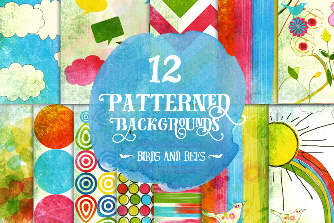 Digital Scrapbook paper pack, a Pattern Graphic by Creativeqube Design ...