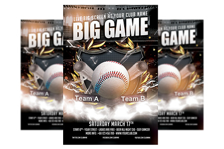 Baseball Flyer Template, a Flyer Template by imadeDesign