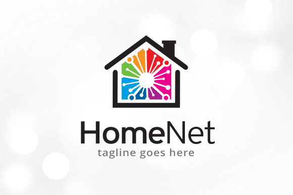 Home Network Logo Template, a Branding & Logo Template by gunaonedesign