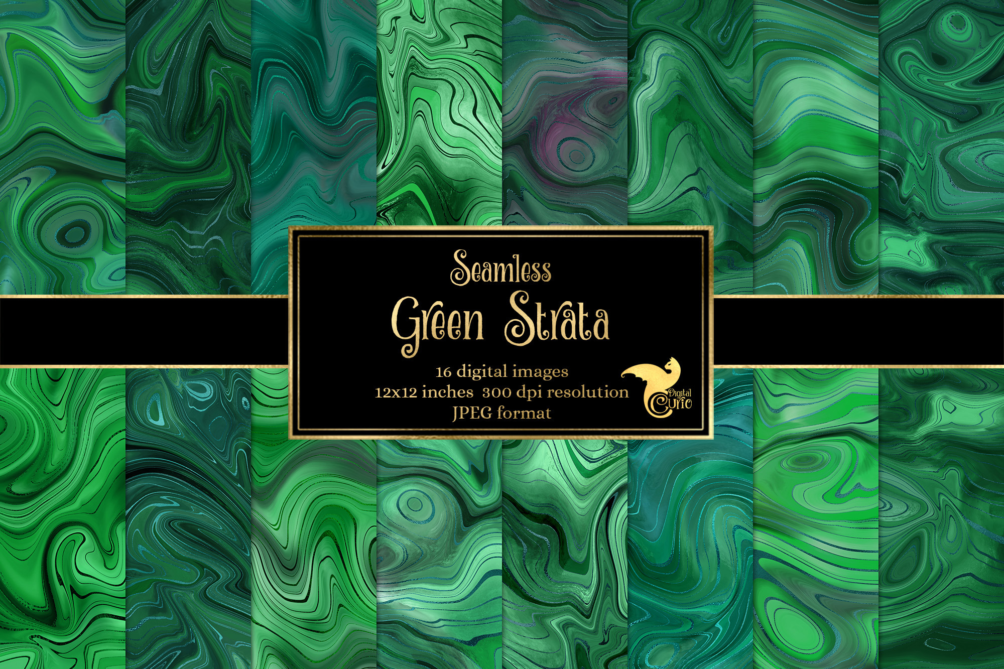 Green Strata Textures, a Texture Graphic by Digital Curio