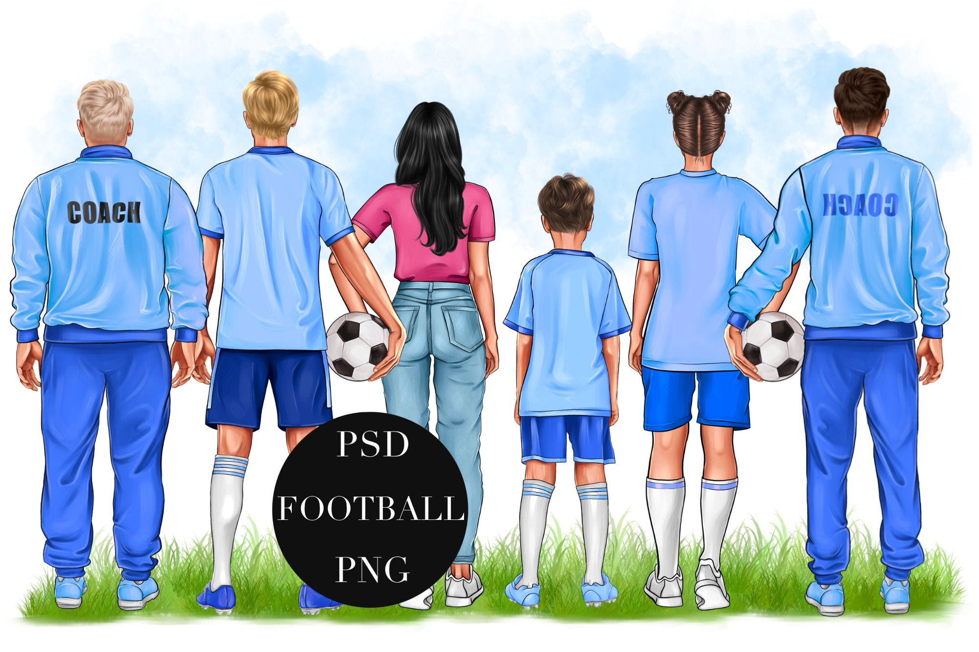 Football clipart, soccer clipart., an Illustration by Elenbushe