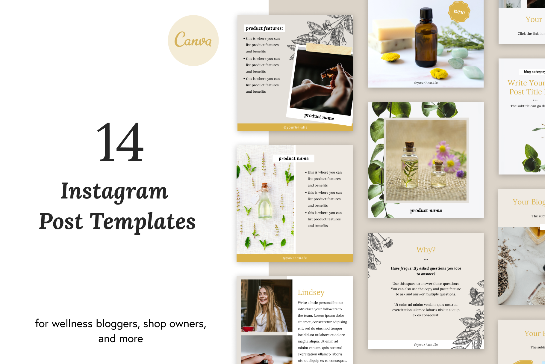 Canva Instagram Post Templates, a Social Media Template by Blooming ...