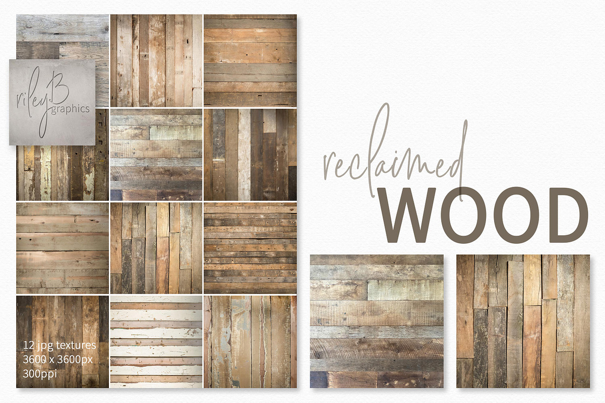 Reclaimed Wood Textures, a Texture Graphic by rileyBgraphics
