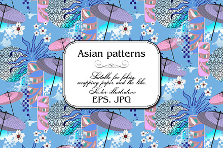 Seamless fantasy patterns, a Pattern Graphic by Designs by Helen Trupak