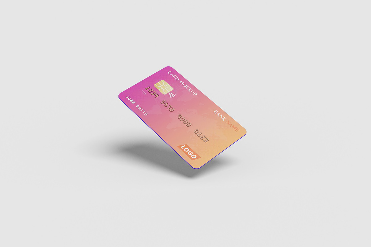 Realistic Credit Card Mockup - 11 PSD