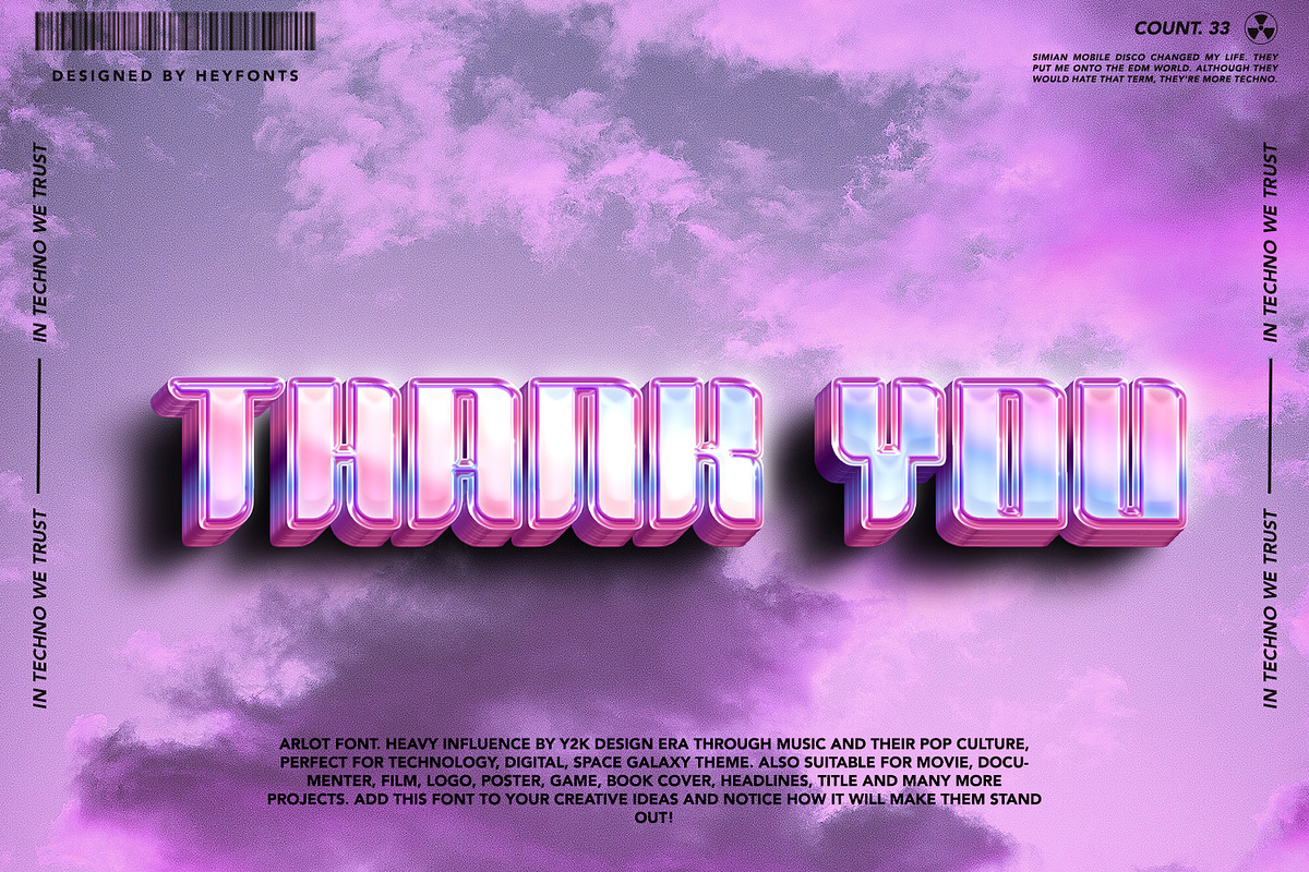 Arlot Y2k Font, a Font by HeyFonts