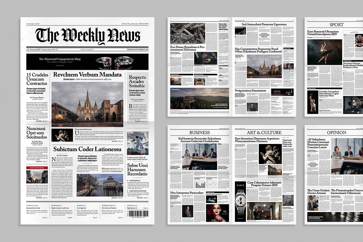 Classic Newspaper Template, a Magazine Template by BrandPacks ...