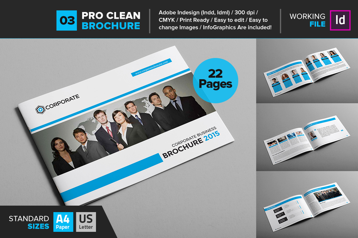 Clean Brochure Template 03, a Brochure Template by Layout Design