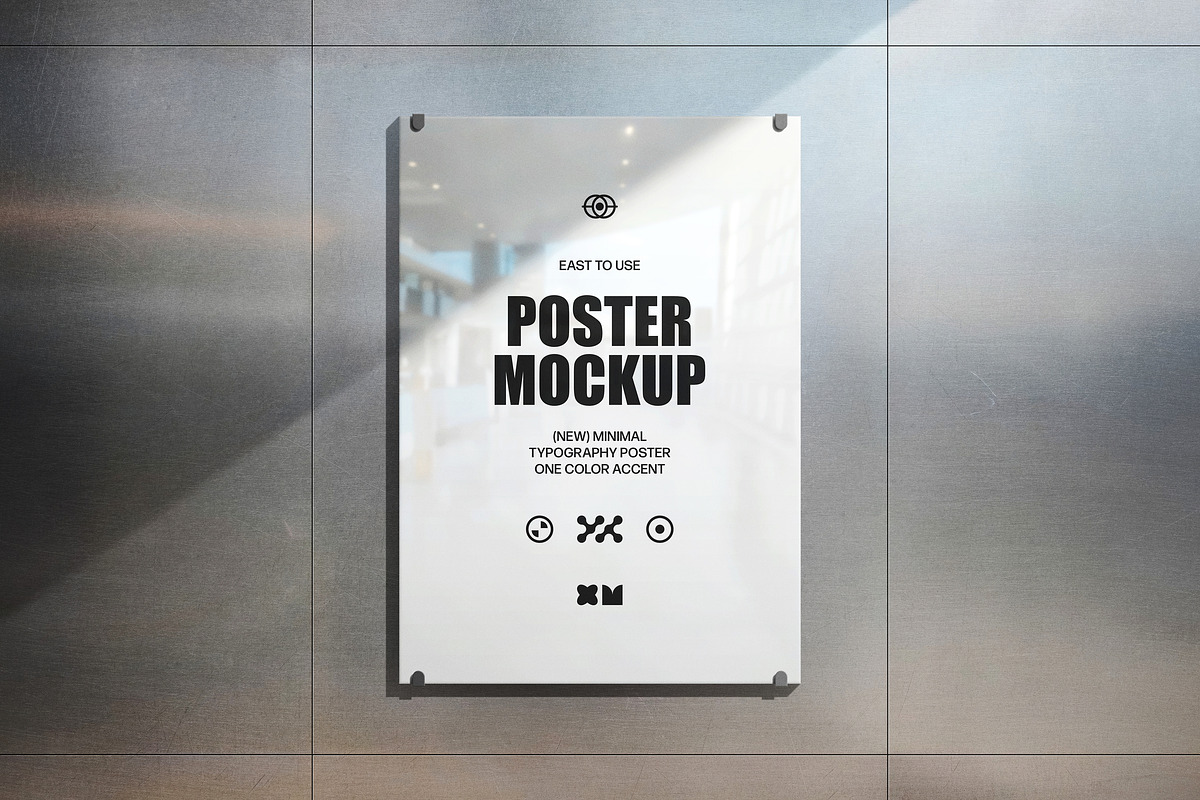 Glass Poster Mockup, an Advertising Mockup by Design Squad