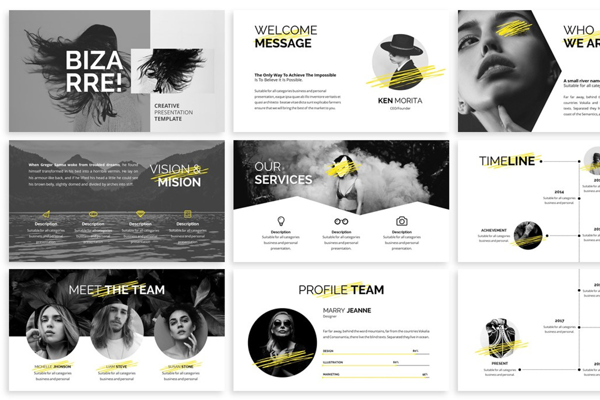 Bizarre - Creative Google Slides, a Presentation Template by SlideFactory
