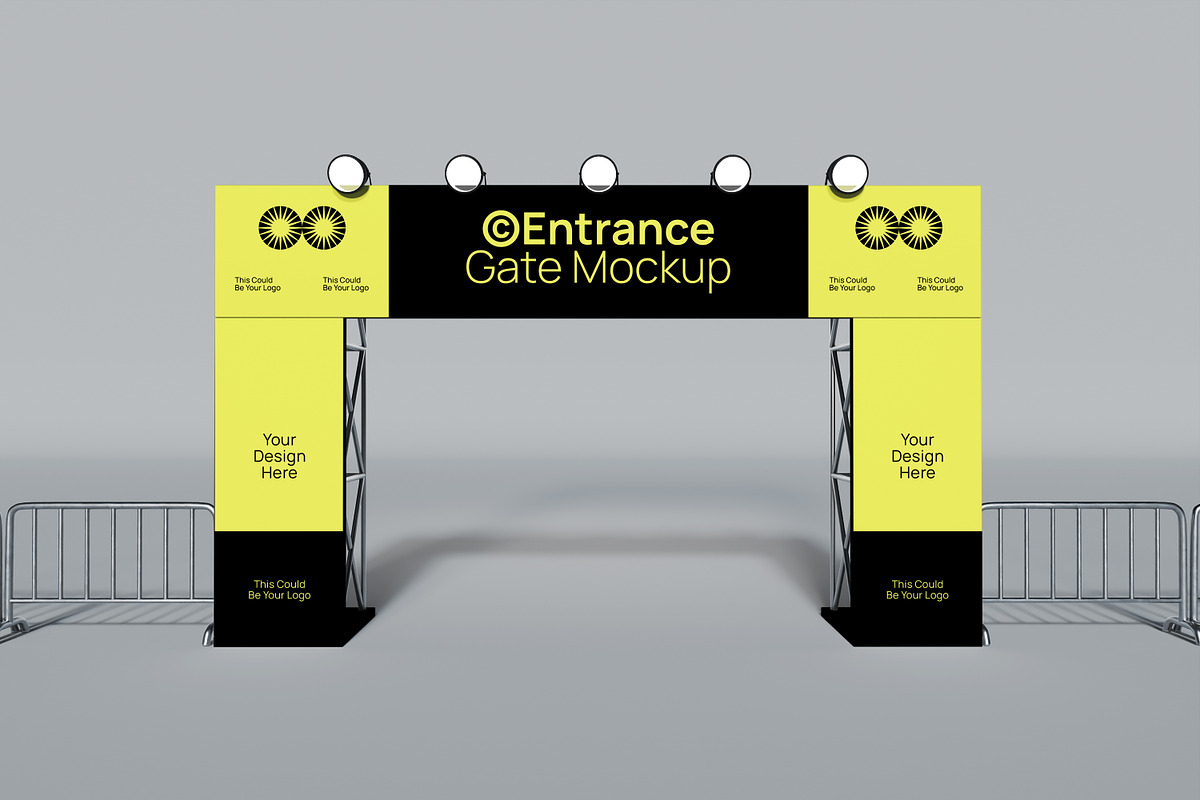 Entrance Gate Mockup, a Mockup by graphicook