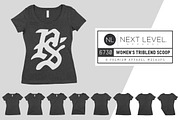Next Level 6730 Women's Blend Scoop, a Shirt Mockup by Pixel Sauce™