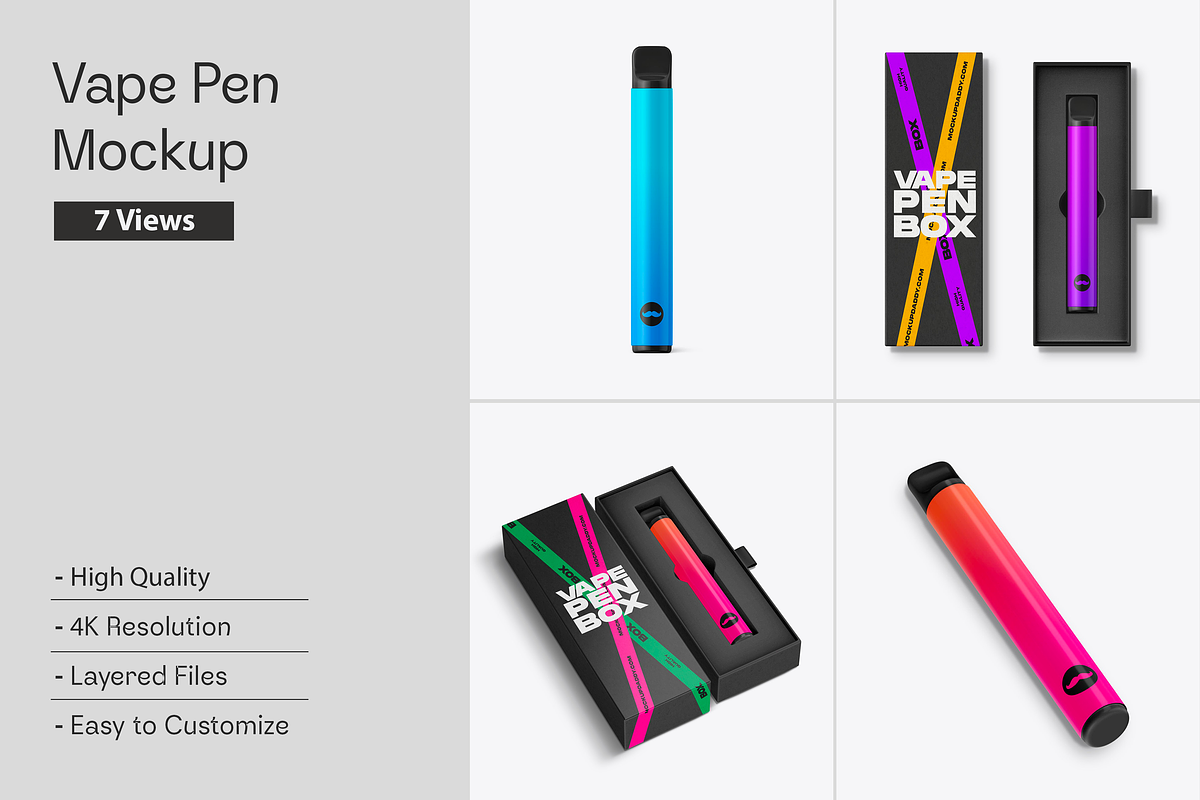 Vape Pen Mockup, a Packaging Mockup by Mockupdaddy
