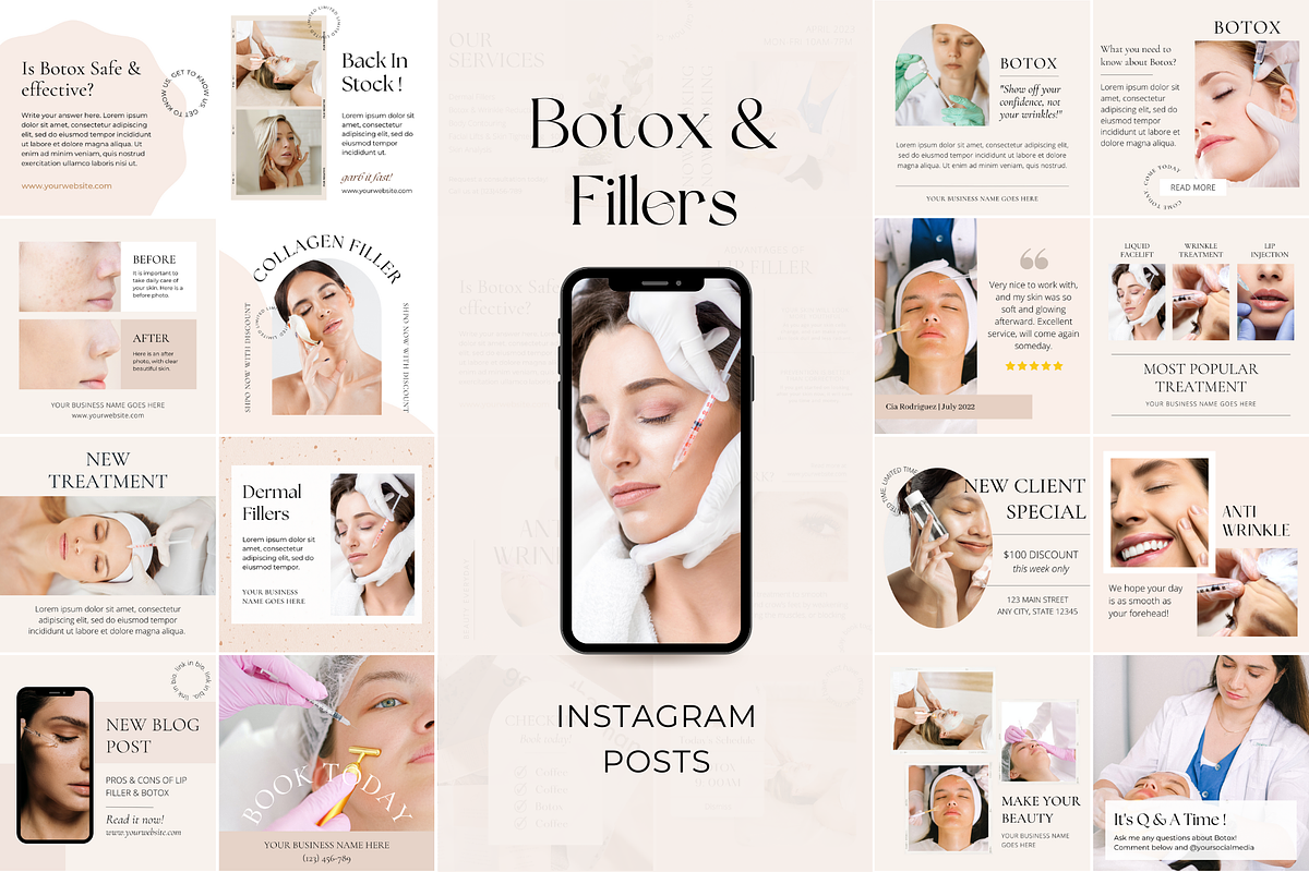 Botox Instagram Post Template, a Social Media Template by ShopRShop