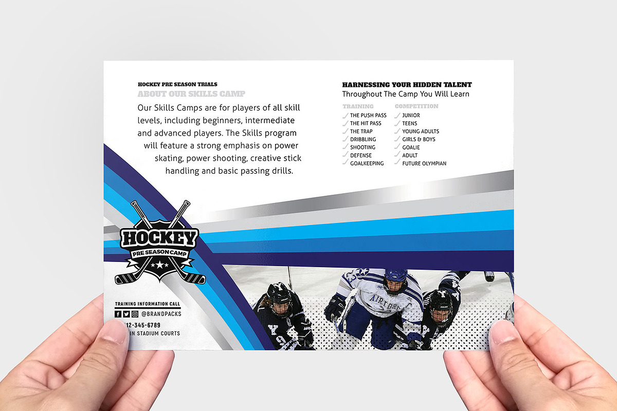 Ice Hockey Flyer Template, a Flyer Template by BrandPacks